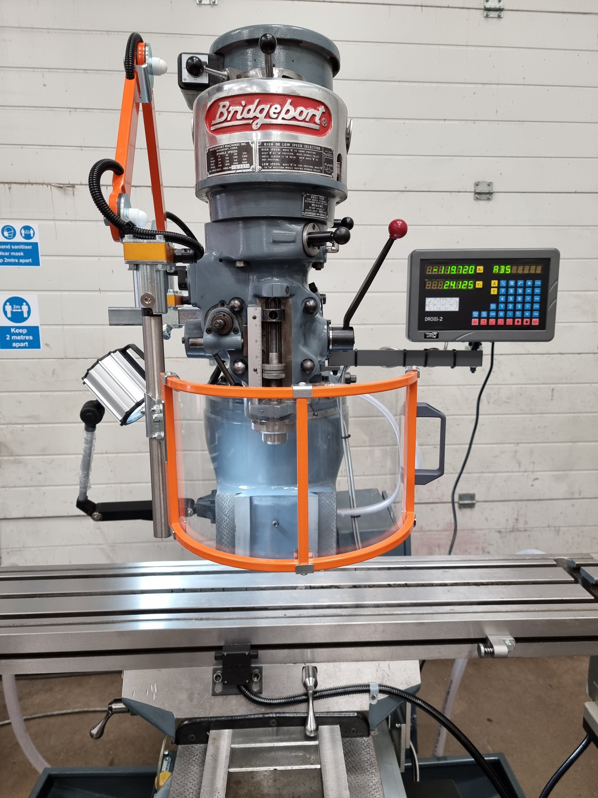 2 axis Digital readout system with Magnetic scales to suit the Bridgep ...