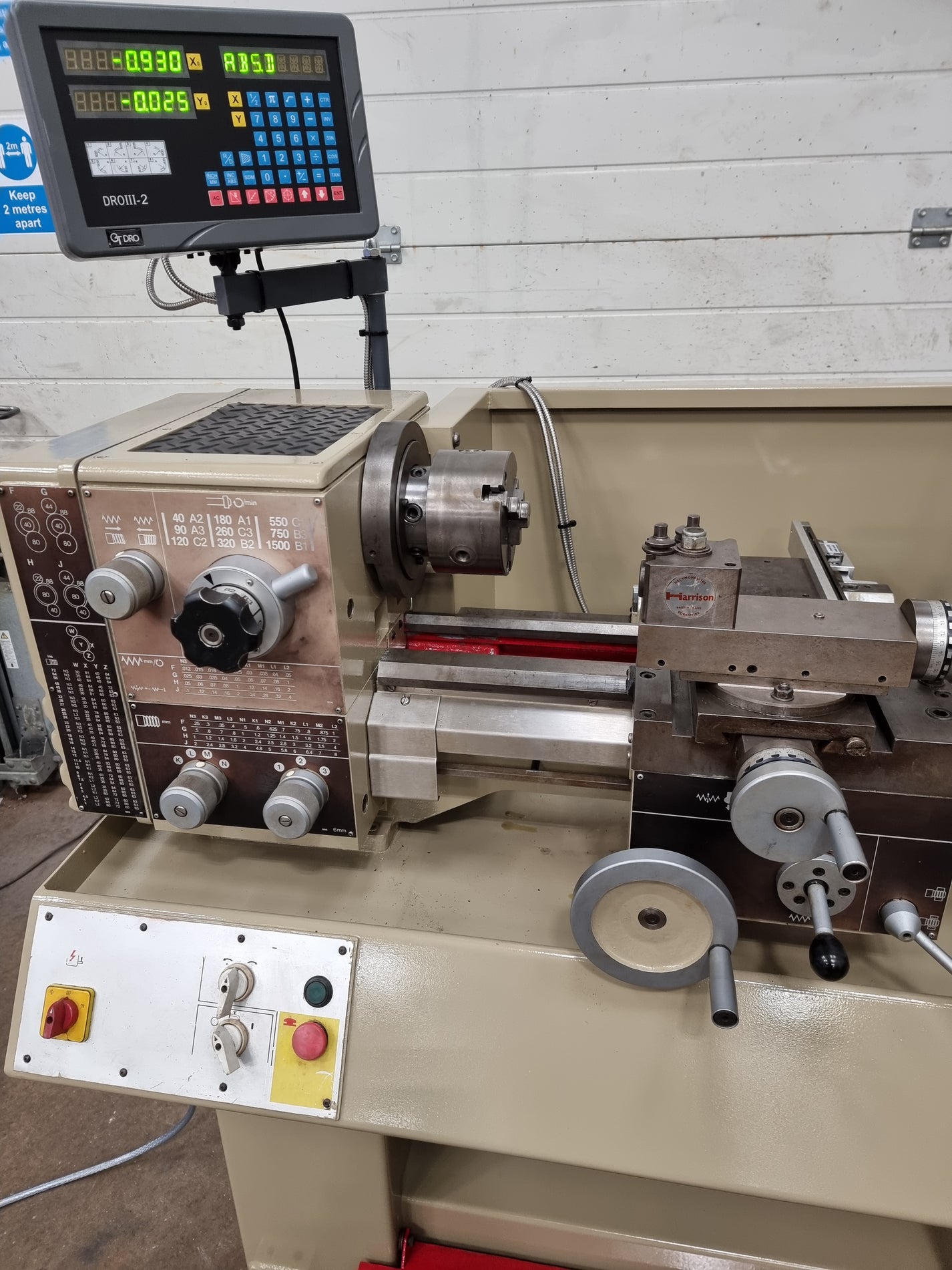 Harrison M250 Lathe DRO system – gtprecision
